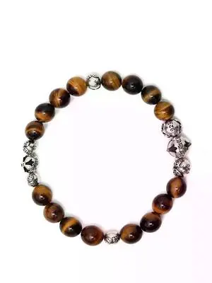 AMAL GUESSOUS Tiger Eye Beaded Bracelet - Brown