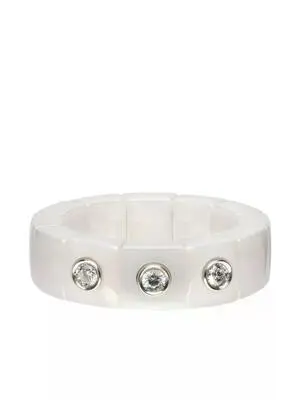 Roberto Demeglio Diamond And Ceramic Stretch Ring - White