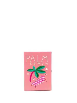 OLYMPIA LE-TAN Palm Beach Madalina Andronic Embroidered Clutch - Pink