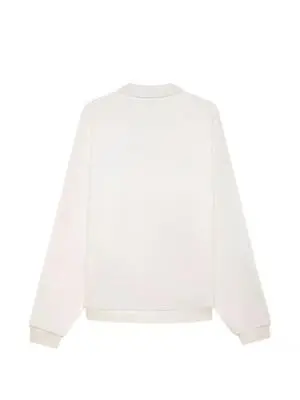 AUTRY Logo-detail Long-sleeve Polo Shirt - Neutrals