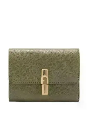 Furla Iride Grained Compact Wallet - Green
