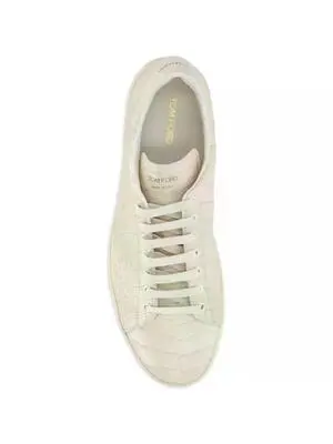 TOM FORD Croc-effect Low Top Sneakers - Neutrals
