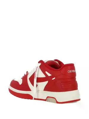 Off-White Cutout Detail Sneakers - Red