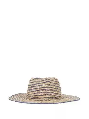 Helen Kaminski Striped Raffia Hat - Neutrals