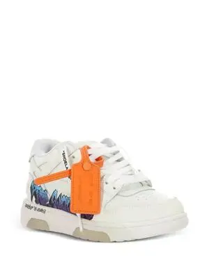 Off-White Leather Graffiti Sneakers