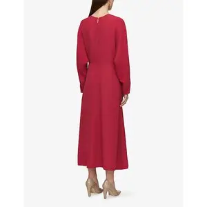 JOSEPH Long-sleeve Crepe Midi Dress