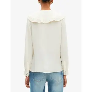 The Kooples Oversized Collar Silk Shirt