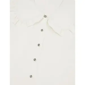The Kooples Oversized Collar Silk Shirt