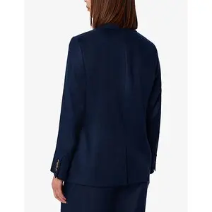 Whistles Hopsack Relaxed-fit Woven Blazer