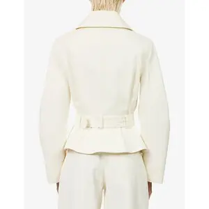 Givenchy Belted Cotton-wool Jacket - Ivory