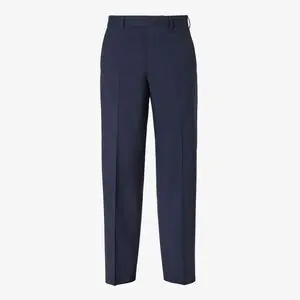 Fendi Tailored Dark Wool Trousers - Blue
