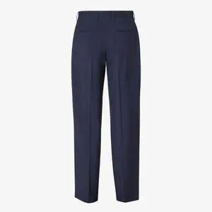 Fendi Tailored Dark Wool Trousers - Blue