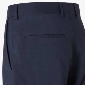 Fendi Tailored Dark Wool Trousers - Blue
