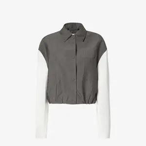 Fendi Cropped Mohair Jacket - Grey