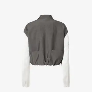 Fendi Cropped Mohair Jacket With Satin Sleeves