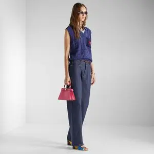 Fendi Sleeveless Silk Jacquard Top