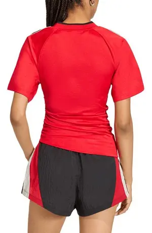 Adidas Originals By Alexander Wang Side Ruched Jersey - Better Scarlet