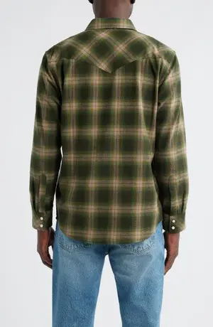 Pendleton Wyatt Plaid Cotton Snap-up Shirt