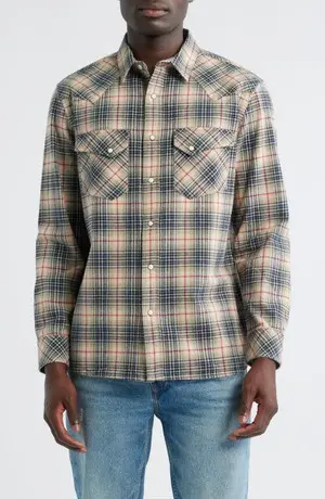 Pendleton Wyatt Plaid Cotton Snap-up Shirt