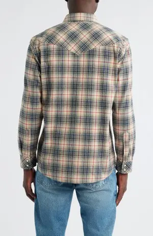 Pendleton Wyatt Plaid Cotton Snap-up Shirt
