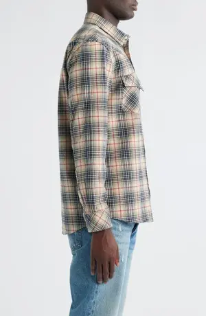 Pendleton Wyatt Plaid Cotton Snap-up Shirt