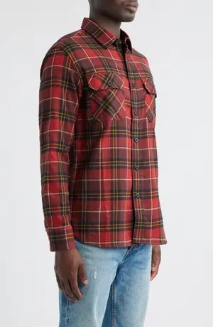 Pendleton Burnside Plaid Flannel Button-up Shirt - Red Multi Plaid