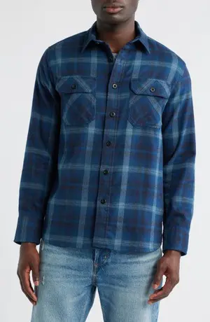Pendleton Burnside Plaid Flannel Button-up Shirt - Denim Plaid