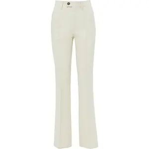 GIZIA Topstitched Flared Trousers