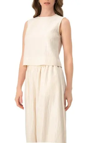 IVONNE Sleeveless Round Neck Top