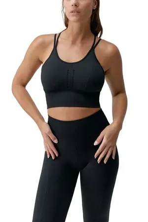 BORN LIVING YOGA India Support Seamless Sport Top - Black