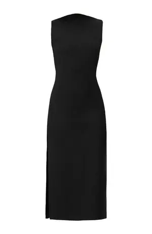 IVONNE Sleeveless Midi Dress With Slit