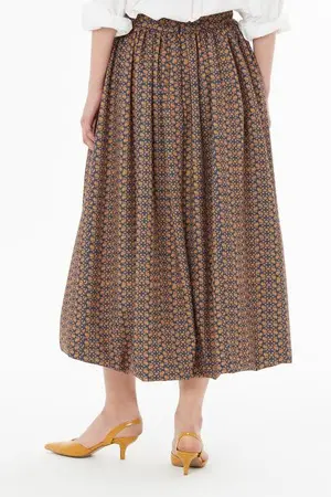 GIZIA Balloon Skirt With Logo Pattern