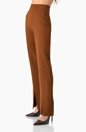 IVONNE Straight-leg Trousers With Slits
