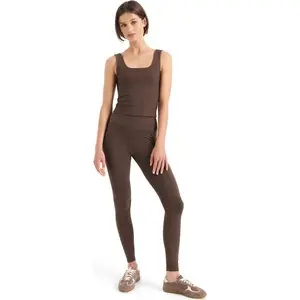 PACT Organic Cotton Square Neck Tank - Cocoa
