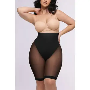 SHAPELLX Meshsmooth Butt-lifting Above-knee Short - Black