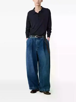 Studio Nicholson Puch Pleat Wide Leg Jeans