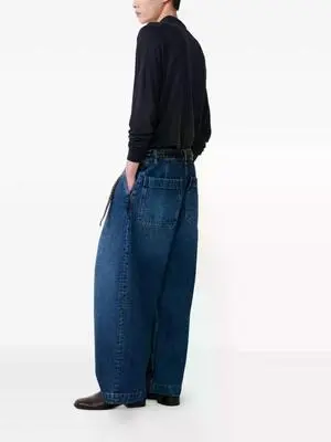 Studio Nicholson Puch Pleat Wide Leg Jeans