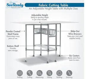 SEW READY Craft/ Multipurpose Height Adjustable Table