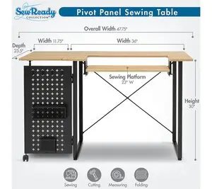 SEW READY Pivot Sewing Table With Swingout Stor Age Panel