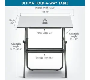 STUDIO DESIGNS HOME Studio Design Ultima Height Adjustable Folding Able
