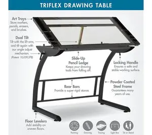 STUDIO DESIGNS HOME Studio Designs Triflex Adjustable Craft &drawin G Table
