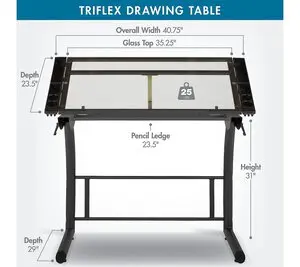 STUDIO DESIGNS HOME Studio Designs Triflex Adjustable Craft &drawin G Table