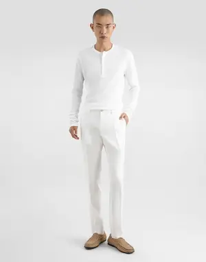 Dolce & Gabbana Regular Fit Linen Pants - White
