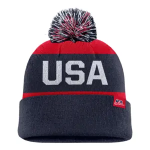 Nike Team Usa" Peak Hockey Beanie - Blue