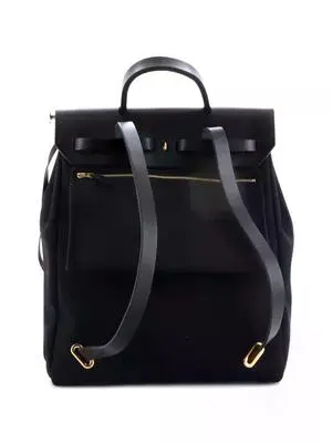 Hermès Herbag A Dos Zip Toile And Leather Backpack