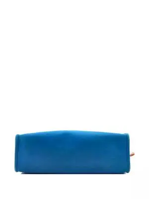 Hermès Herbag Zip Leather And Toile 31 Shoulder Bag - Blue