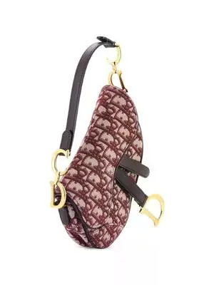Dior Saddle Handbag Oblique Canvas Mini Shoulder Bag - Red