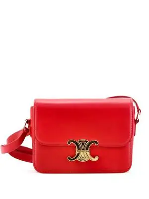 Celine Triomphe Smooth Calfskin Teen Shoulder Bag - Red