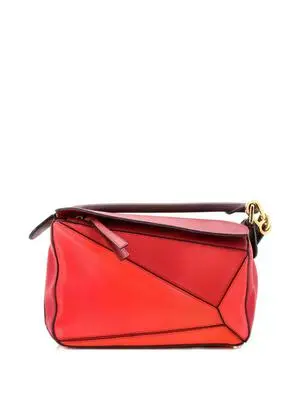 Loewe Puzzle Small Leather Satchel - Red
