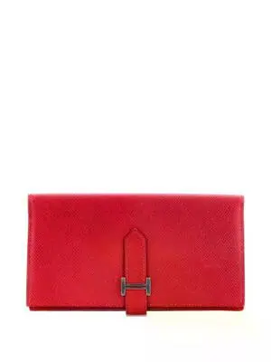 Hermès Bearn Wallet Epsom Long Small Wallets - Red